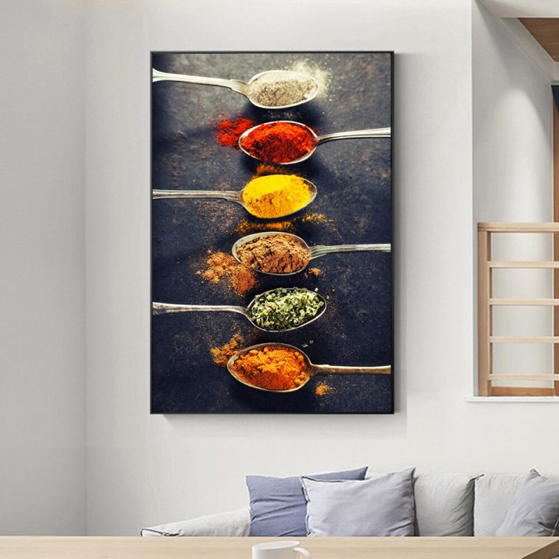 Essential Spices Herbs Cooking Posters And Prints Kitchen Decor Food ...