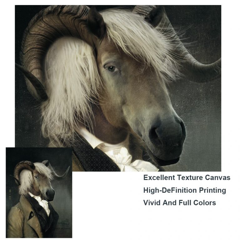 Nordic Retro Goat Canvas Art Posters And Prints Earl of the Goat Canvas ...