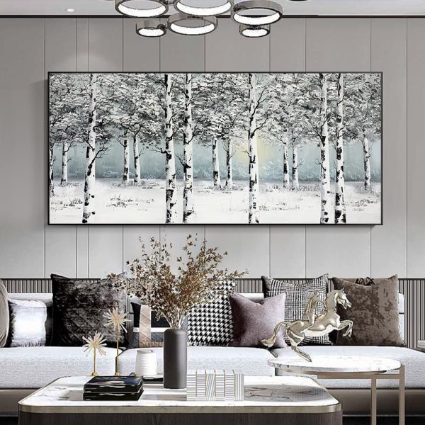 Handpainted Abstract City Landscape Oil Painting On Canvas Modern ...