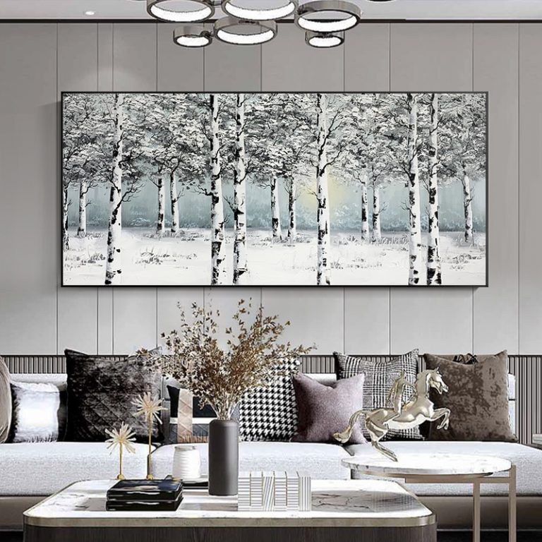 Handpainted Abstract City Landscape Oil Painting On Canvas Modern ...